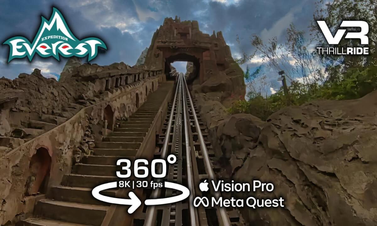 Epic 8K 360° Expedition Everest POV: 😱 OMG! Broken Track - VR Roller ...