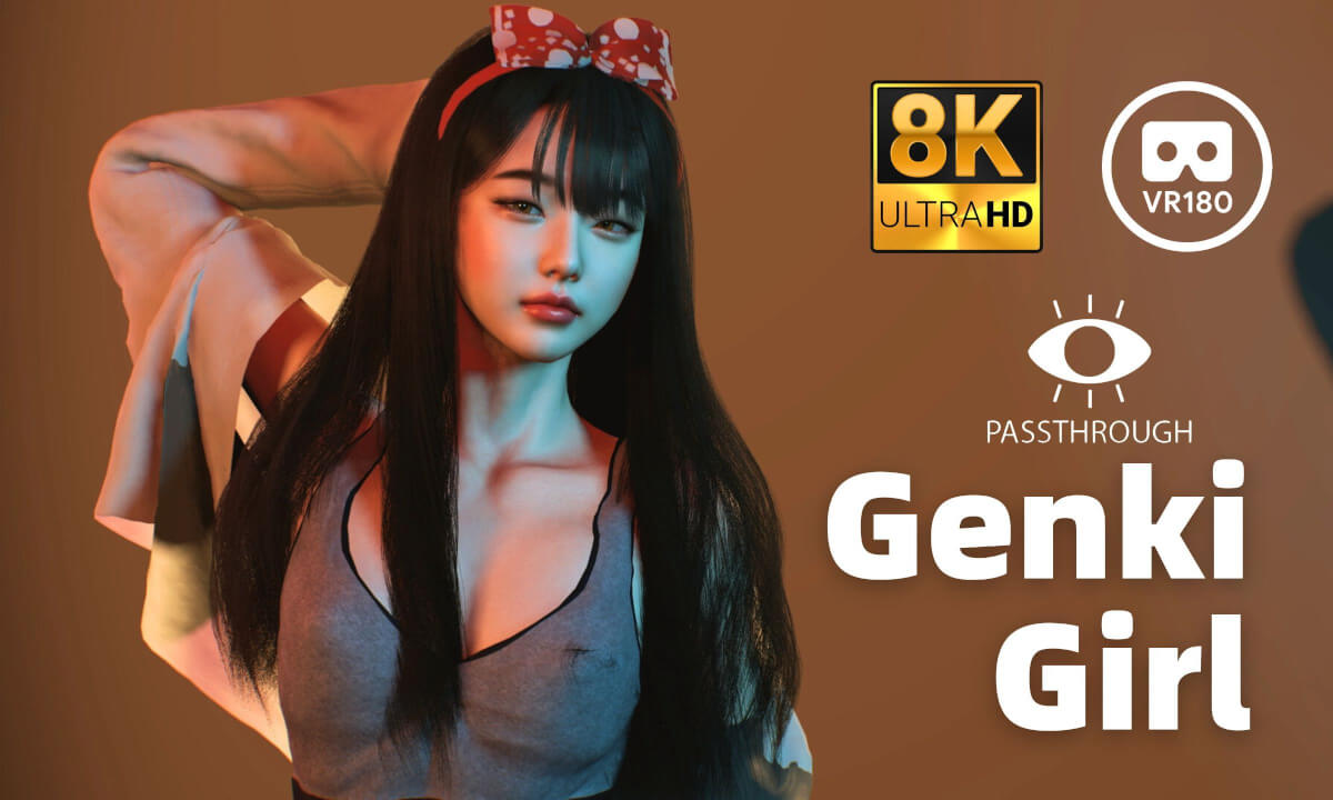 Genki Girl Dance - 8K 3D 180° VAM MMD Passthrough | DeoVR