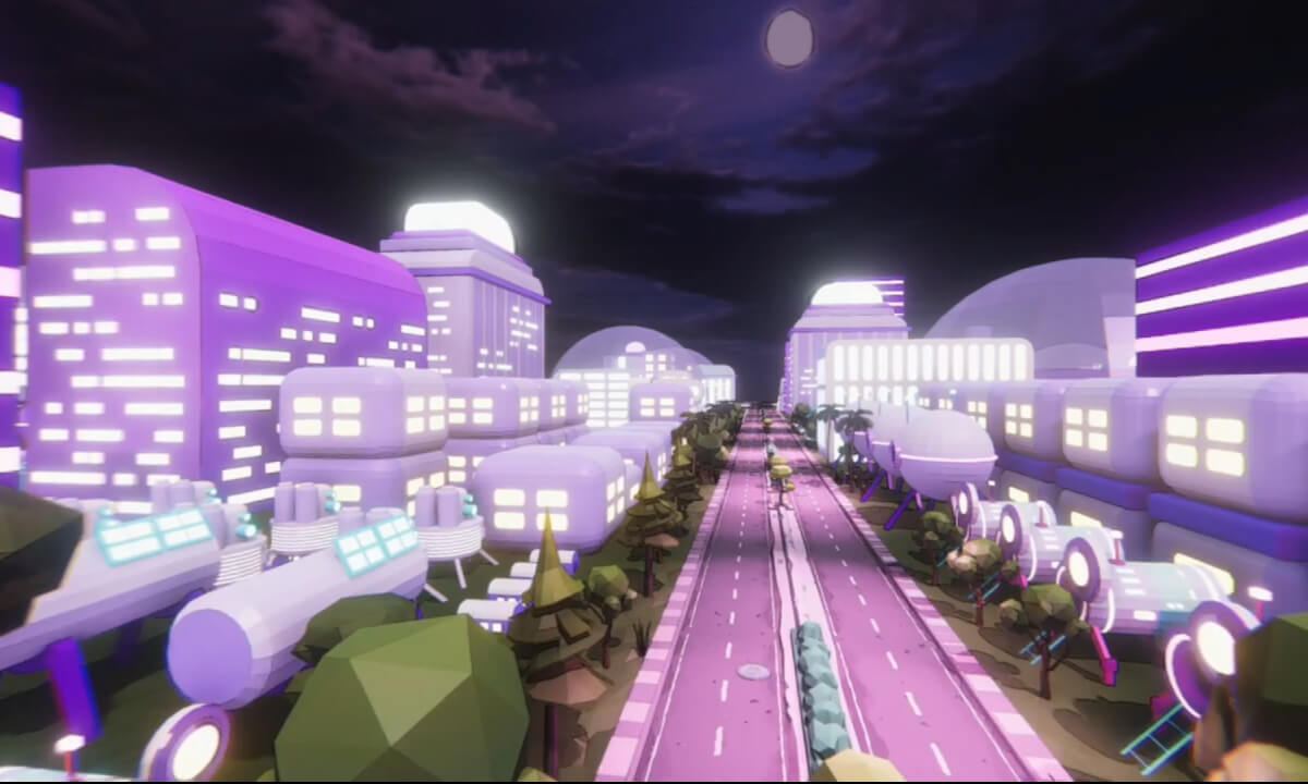 360 VR | Stylized Sci Fi Futuristic City | Made With Unity 3D