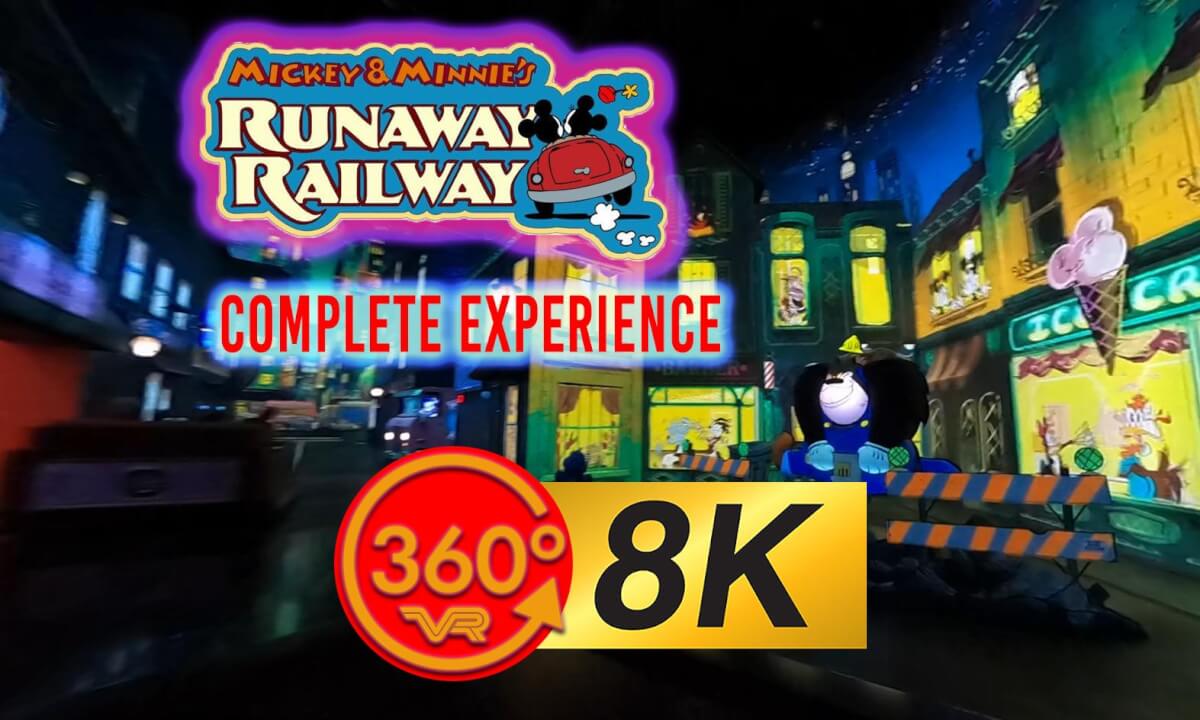 Mickey & Minnie's Runaway Railway 8K 360 VR spatial audio Hollywood Studios