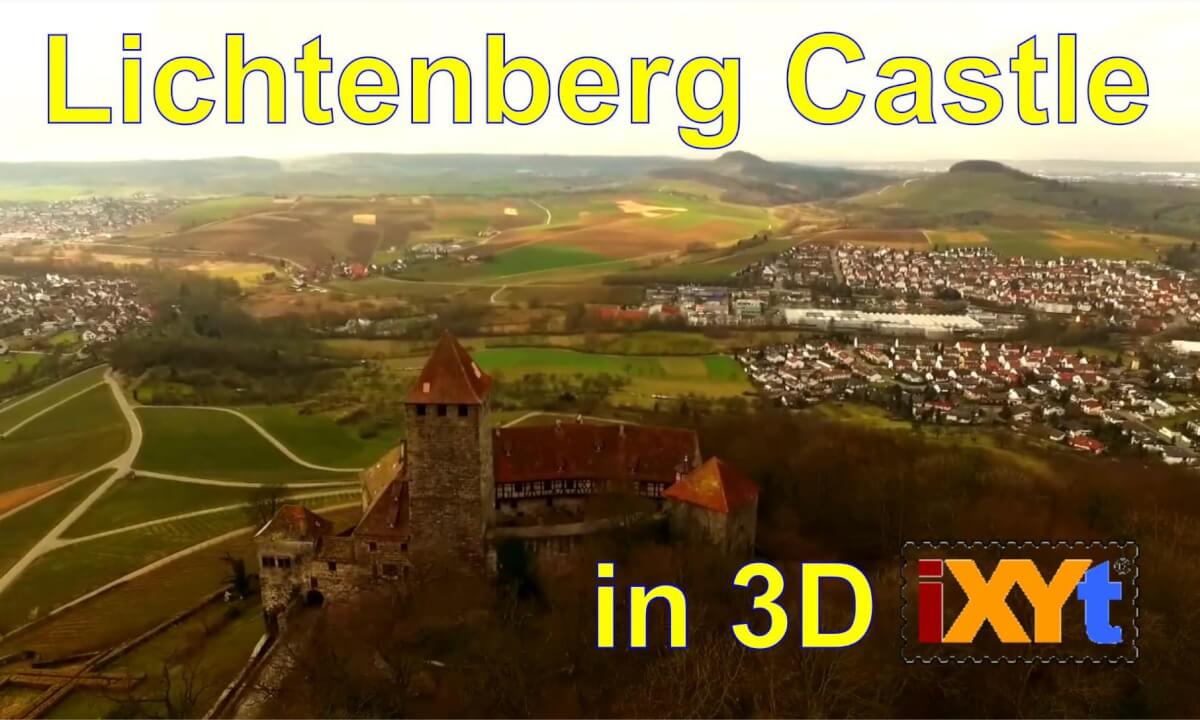 Lichtenberg Castle, Oberstenfeld, Baden-Württemberg, Germany in 3D SBS ...