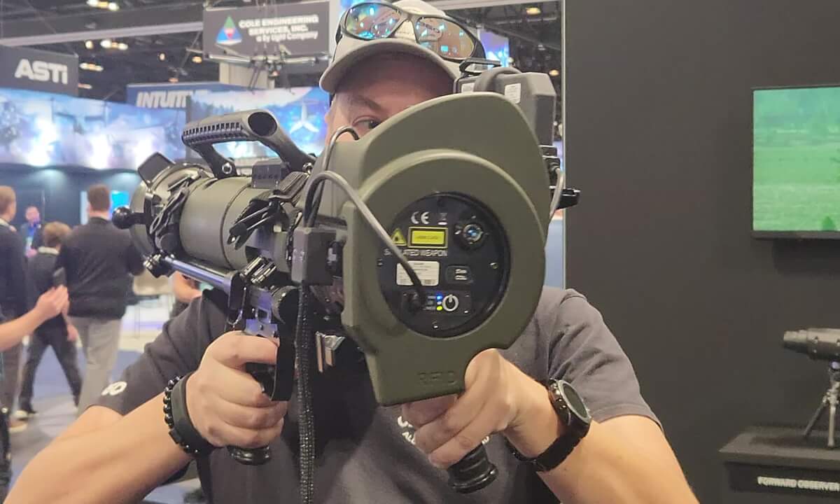 At ITSEC 2024 at the Orlando Cinvention center trying out the latest VR ...