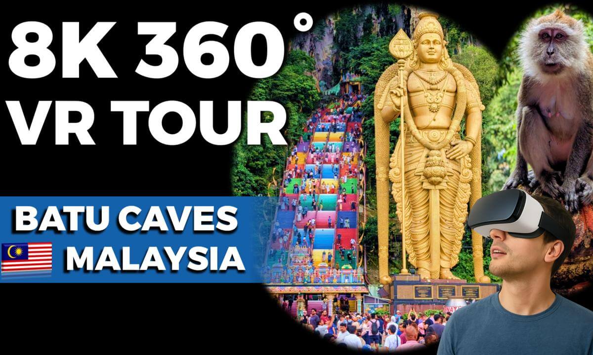 8K 360° VR Tour of Batu Caves | Monkeys, Temples & Limestone Wonders ...