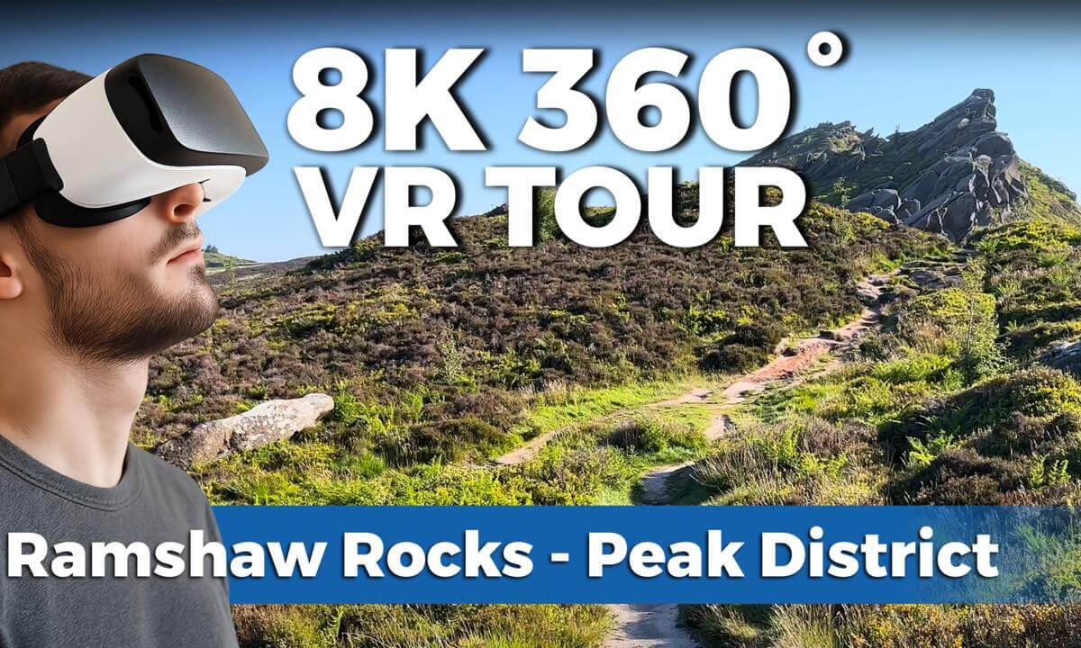 8K 360° VR Tour of Ramshaw Rocks | Early Spring & Sunset | Insta360 X4 ...