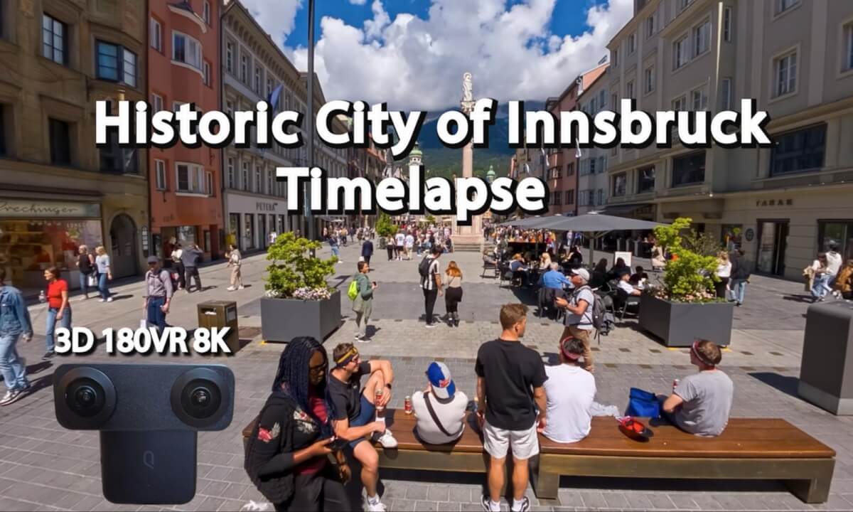 The historic old town of Innsbruck. 3D Immersive 180 Timelapse - Shot ...