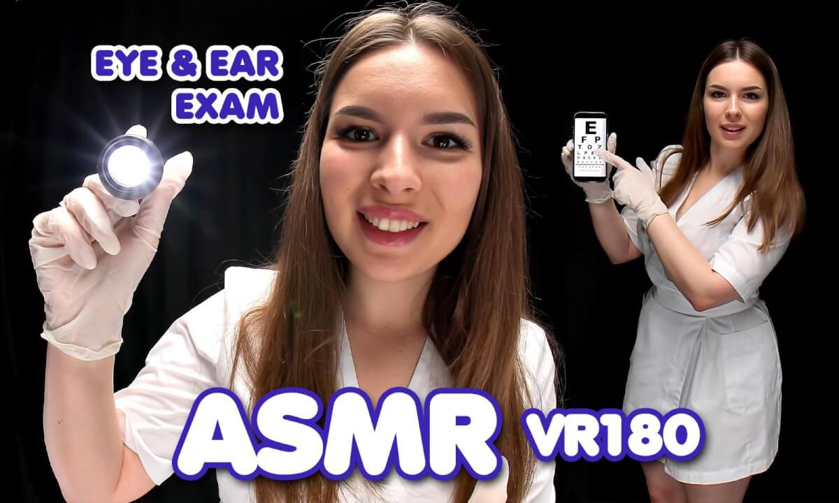 Eye & Ear Examination by Olena - ASMR VR180 POV | DeoVR