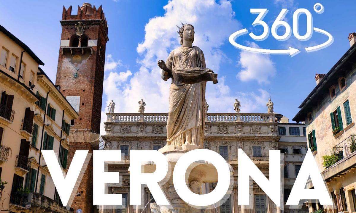 Verona 360° | Arena, Juliet’s Balcony & Piazza Erbe VR Italy City Tour 8K