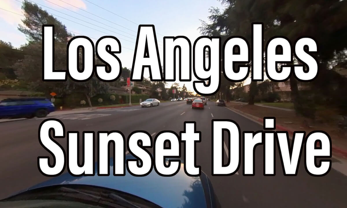 Los Angeles Sunset Drive - TravelGuide360 - VR Video | DeoVR