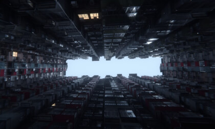 Exploring worlds in vrchat [Cyberpunk city] | DeoVR