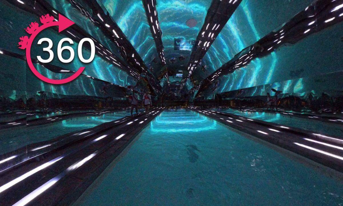 VR 360º Ride on Kaleidoscope Kavern at Wild Waterdome Part 2