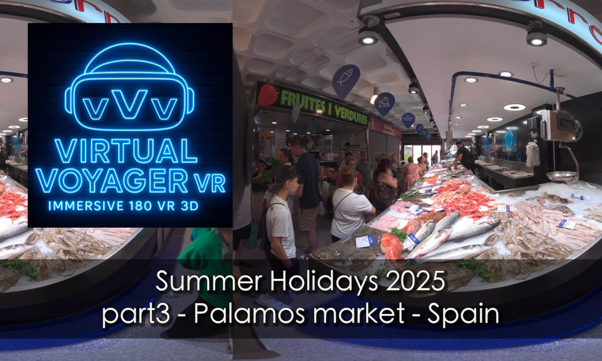Summer Holidays 2025 part 3 - Palamos market - Spain | DeoVR