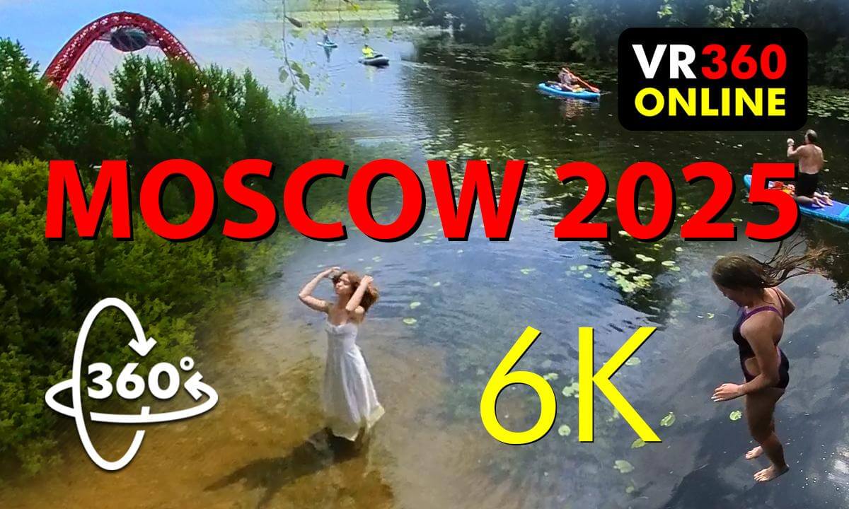 VR 360 Video 4K 360 cycling through the Silver Forest in Moscow 2025 VR ...