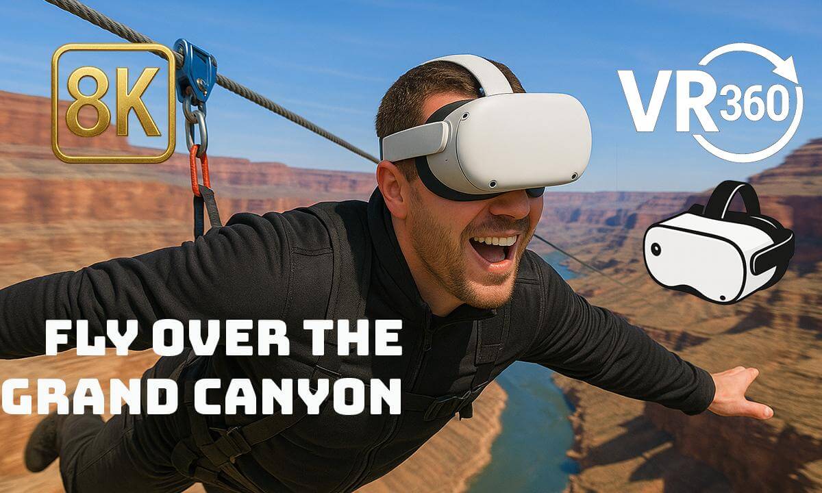 Zip Line Over the Grand Canyon in 360° VR | Immersive Virtual Reality ...