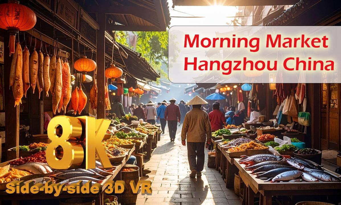 🎥 8K VR Walk in Hangzhou's Hidden Morning Market | Local Street Food ...