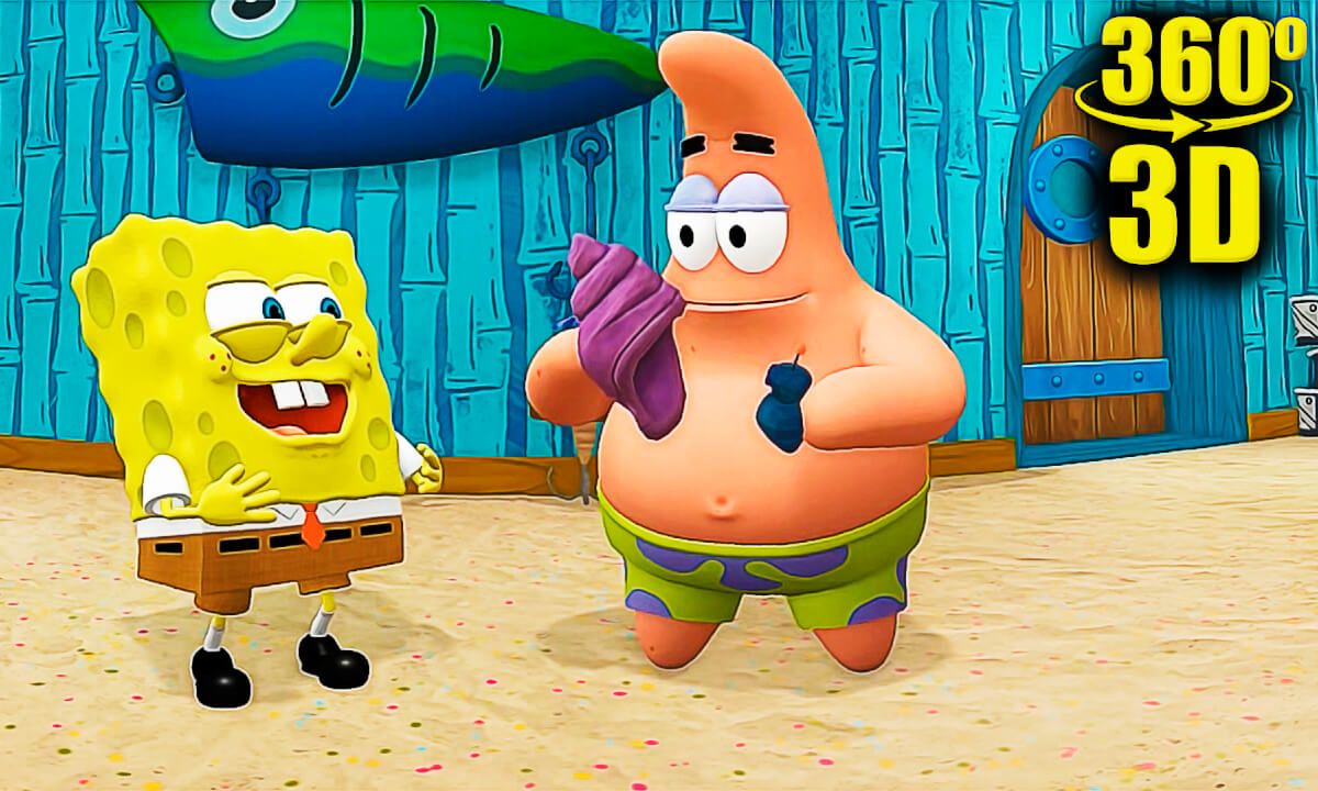SPONGEBOB LOVES ROBOTS | 3D 360 | Spongebob SquarePants: Battle for ...