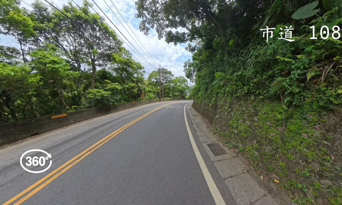 360-degree panoramic riding footage, passing through Taiwan County ...
