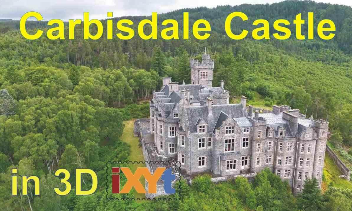 Carbisdale Castle , Kyle of Sutherland, Scottish Highlands in 3D SBS LR ...