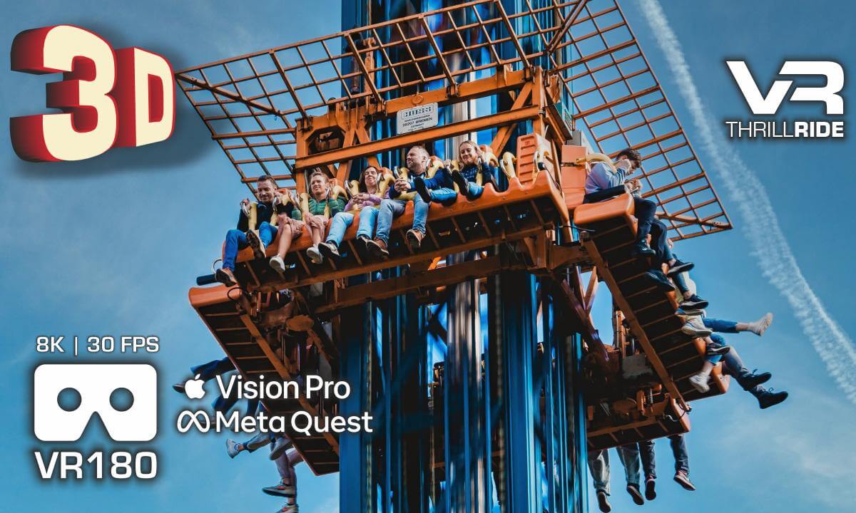 3D VIRTUAL REALITY DROP! Screaming Eagle (Bellewaerde) VR180 3D ...