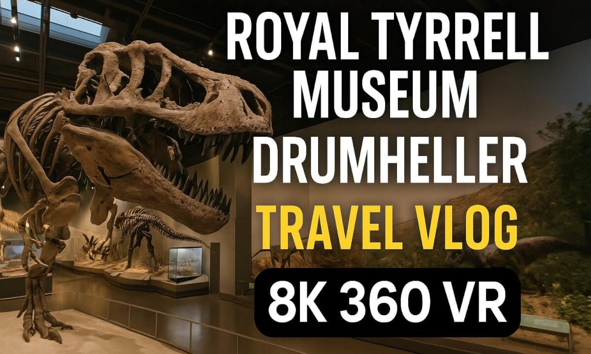 Royal Tyrrell Museum Drumheller in 360° | Travel Vlog in Alberta Canada | VR 8K