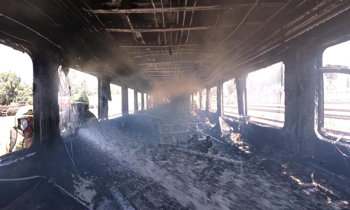 A train car caught fire at Kishon maintenance station in Haifa ...