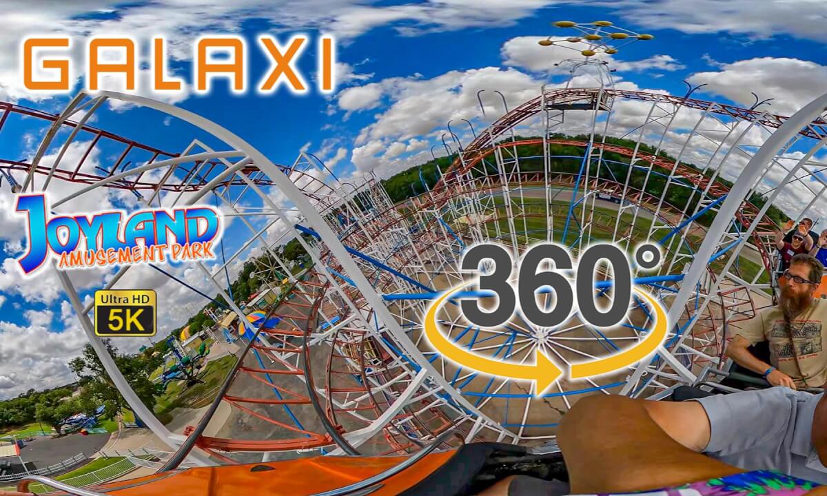 VR 360 5K Galaxi Roller Coaster On Ride Front Seat POV Joyland ...