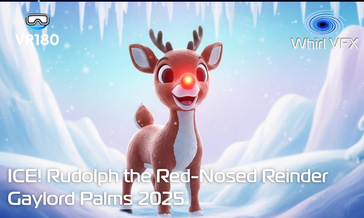 VR180 8K 3D | Tour ICE! Rudolph the Red-Nosed Reindeer | Gaylord Palms