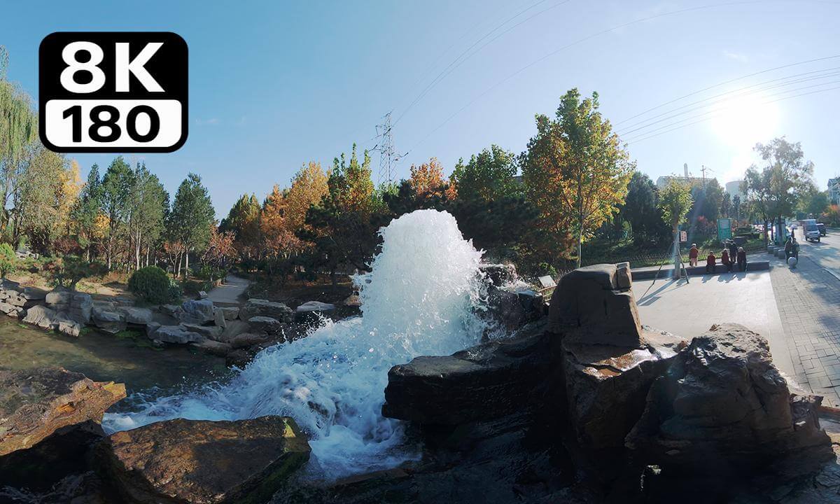 Immersive viewing of Fenghuang Spring in Boshan, Zibo, Shandong