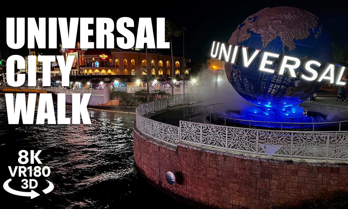 Universal CityWalk Orlando Florida VR180 8K 3D | Night Walk Tour ...
