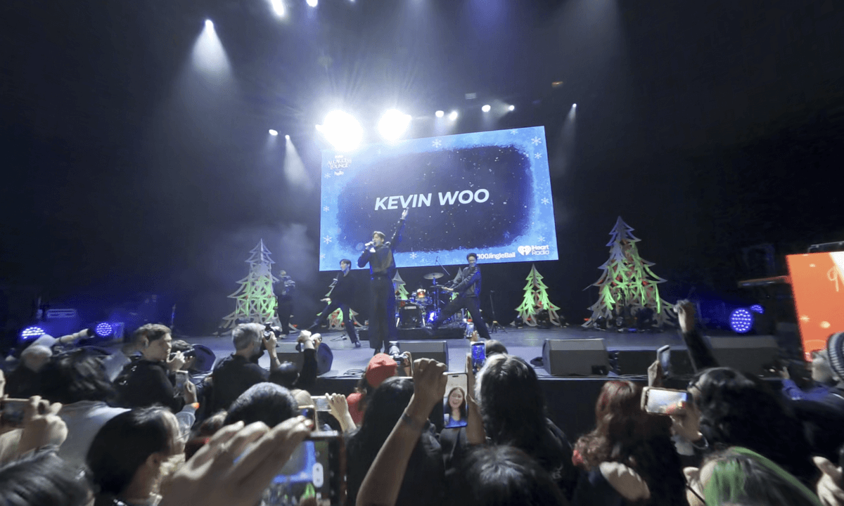 Kevin Woo and gang - performing at jingle ball all access lounge -- my ...