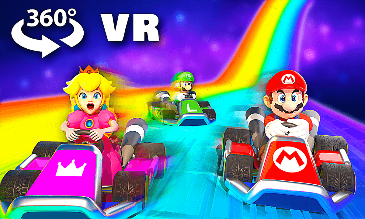 MARIO KART 360° VR || The Super Mario Bros. | DeoVR