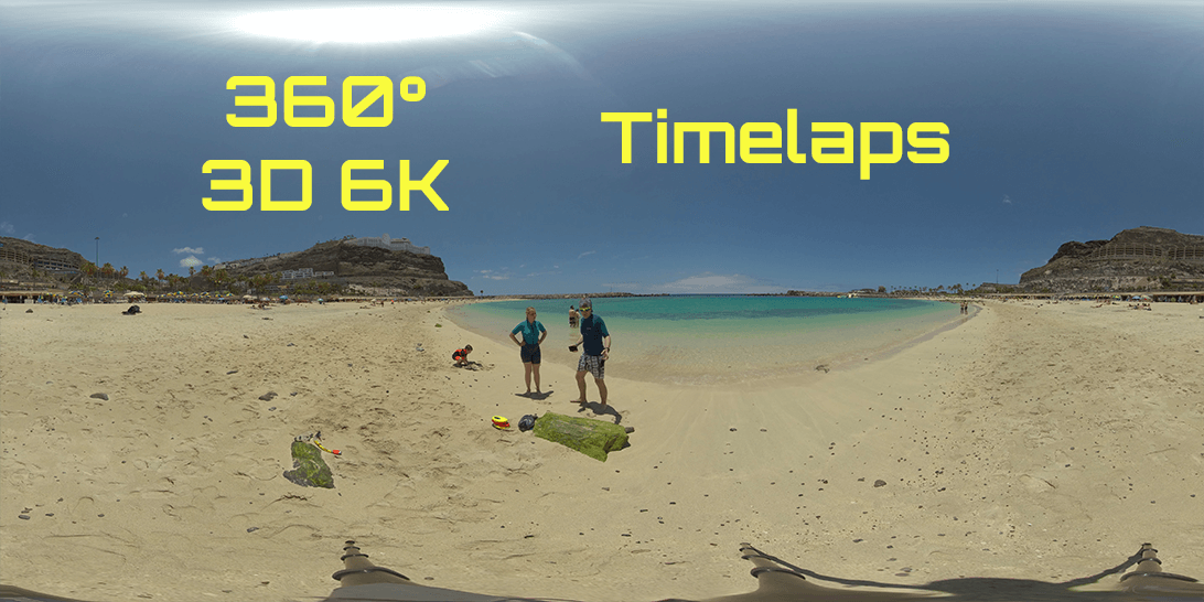 360 3D Gran Canaria Beach - building a Fortress 6K60F 360 3D