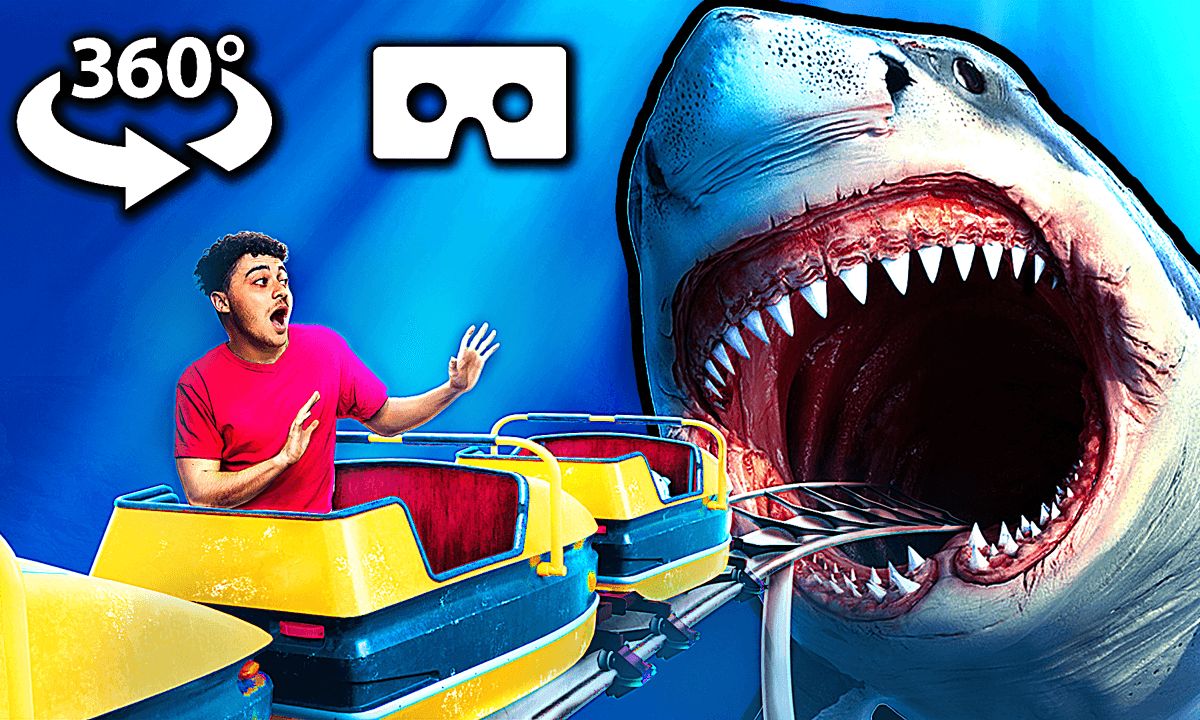 🦈360° VR - SHARK ROLLER COASTER || Virtual Reality | DeoVR