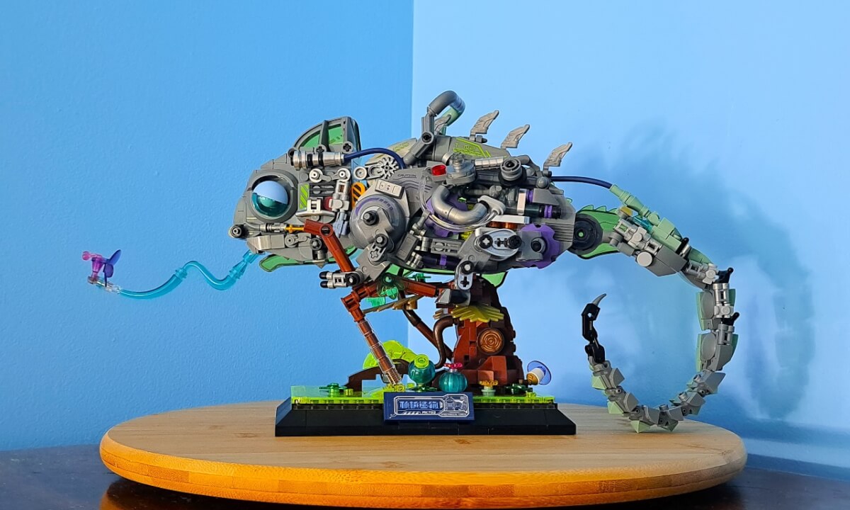 Mechanical Chameleon Brick Set by JMBricklayer Toy Review 3D 180 VR